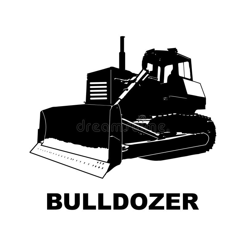 Bulldozer icon stock vector. Illustration of tractor - 310591032