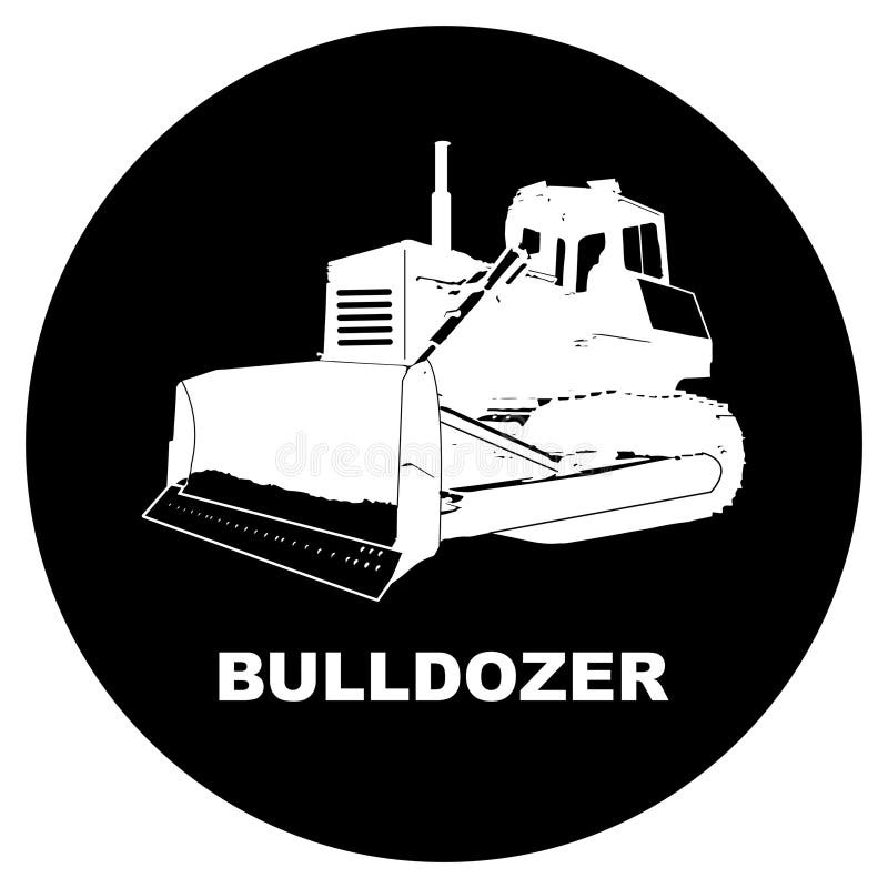Bulldozer icon stock vector. Illustration of heavy, vehicle - 310591054