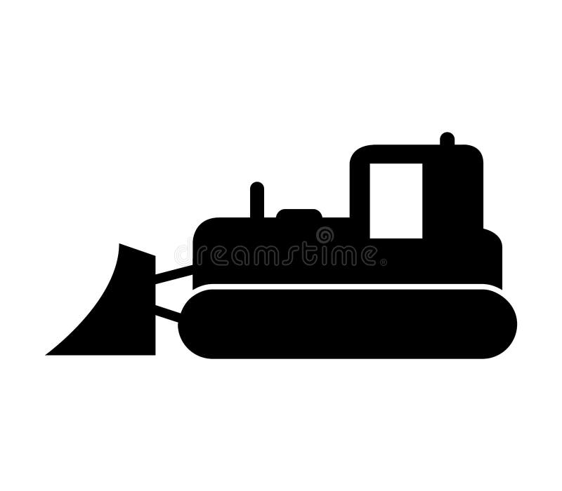 Bulldozer icon stock illustration. Illustration of dredger - 114360255