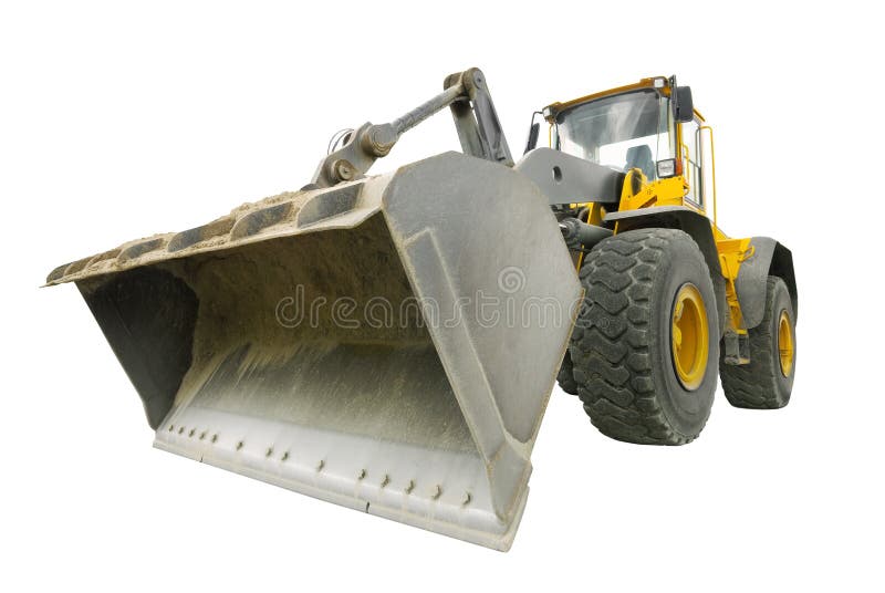 Isolated bulldozer stock photo. Image of bagger, machine - 4681192