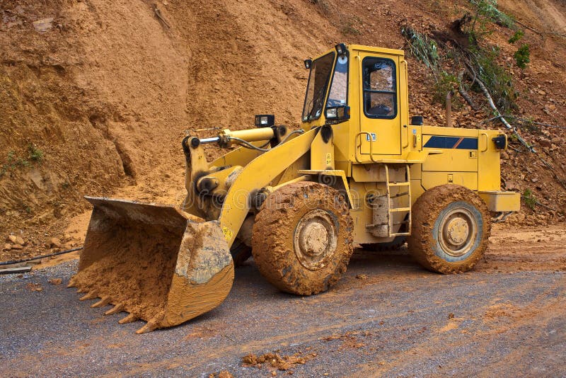Bulldozer stock photo. Image of machinery, industry, yellow - 31613774