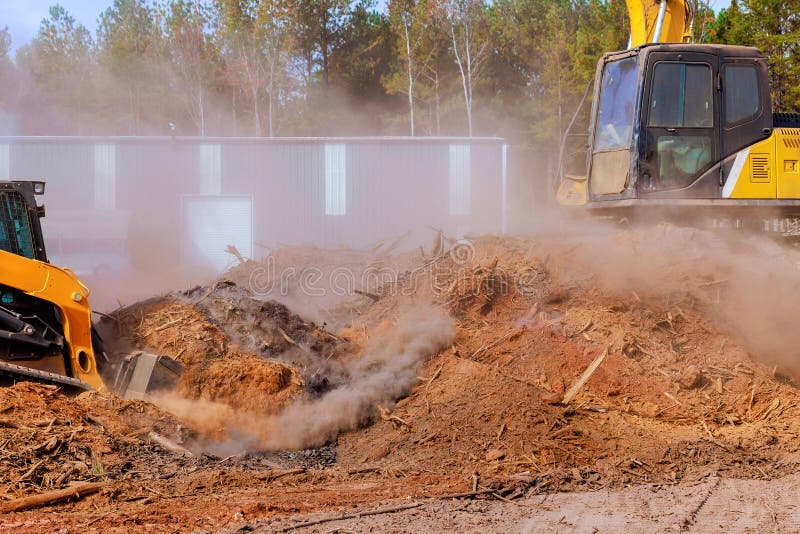 Bulldozer is Leveling Ground Earthmoving on a Construction Site for ...