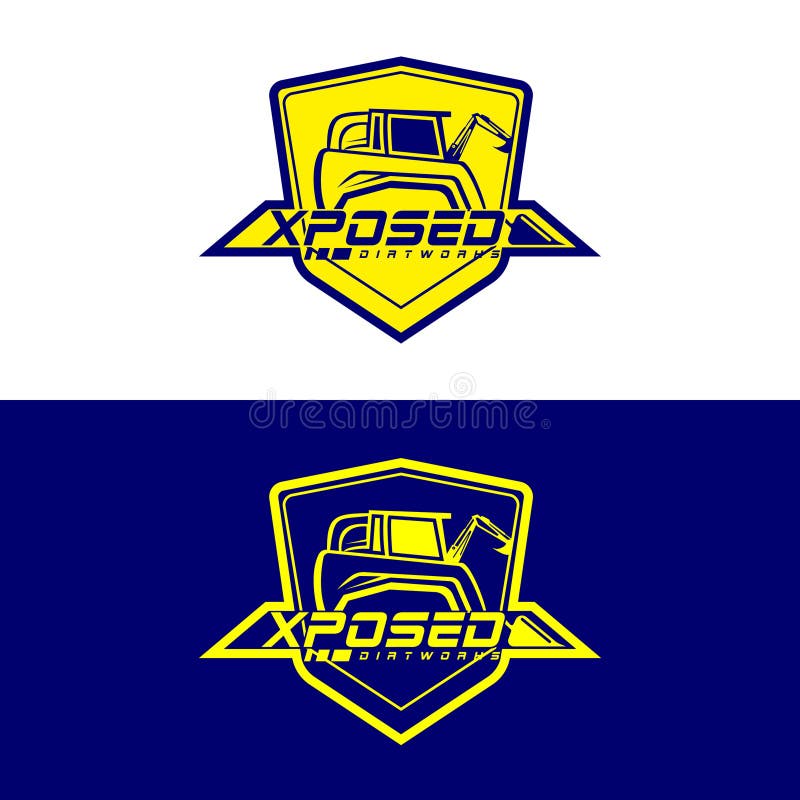 Bulldozer Logo Design Vector Stock Vector - Illustration of loader ...