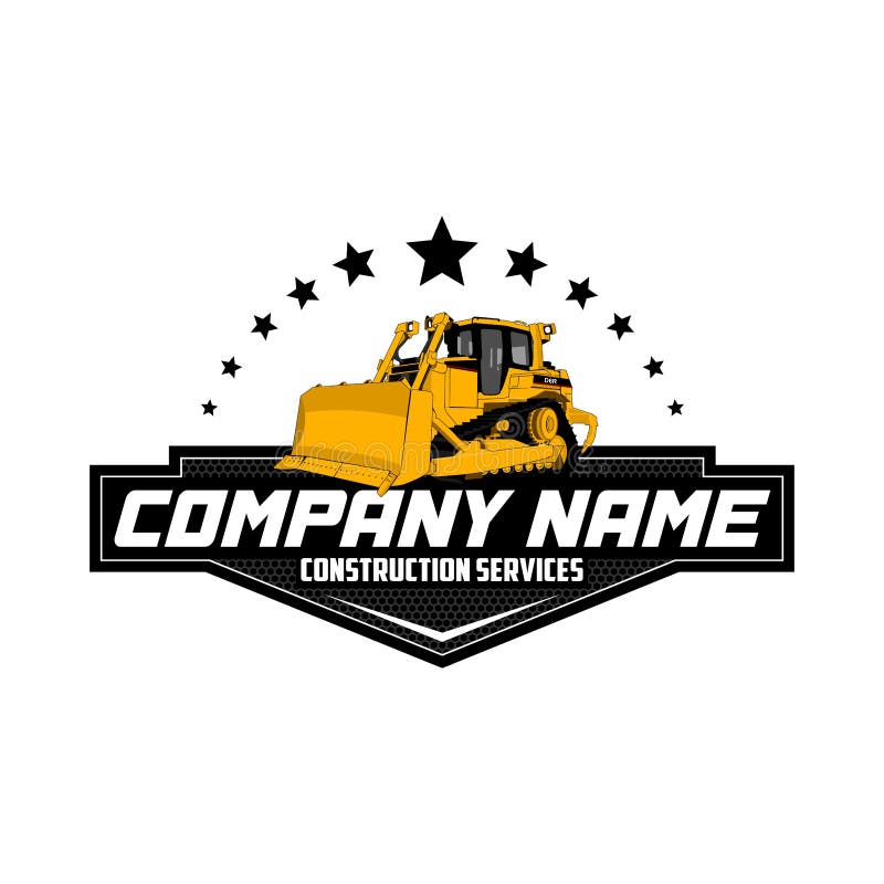 Bulldozer Logo Template Vector. Stock Vector - Illustration of vector ...