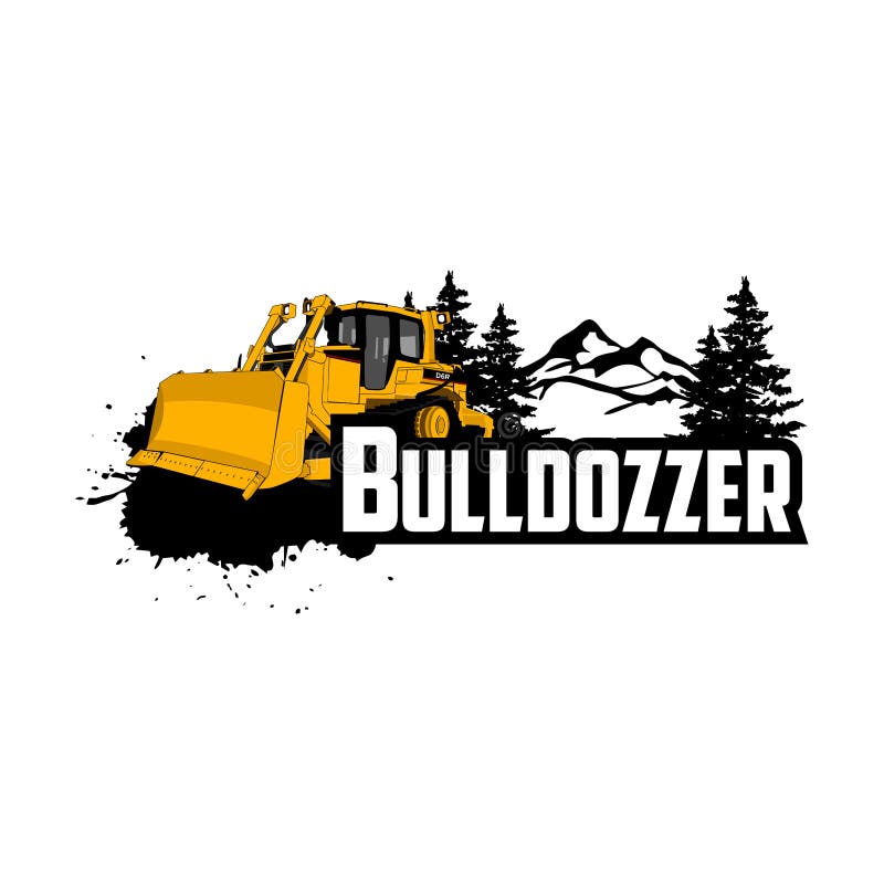 Bulldozer logo vector stock vector. Illustration of font - 258039366