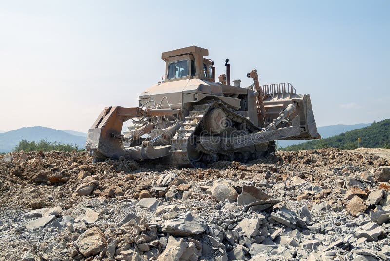 Bulldozer Machine Earthmoving Vehicle Stock Photo - Image of industry ...