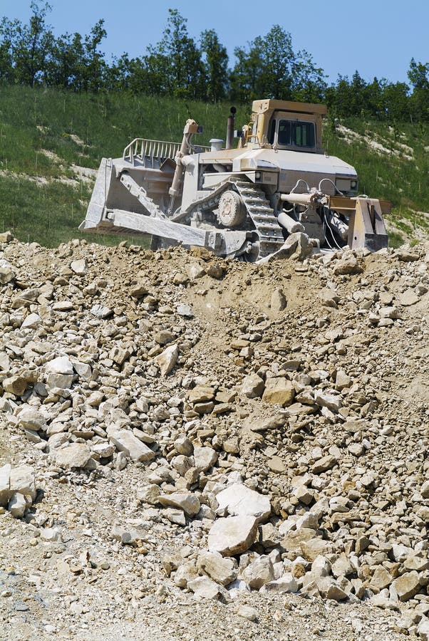 Bulldozer Machine Earthmoving Vehicle Stock Image - Image of cement ...