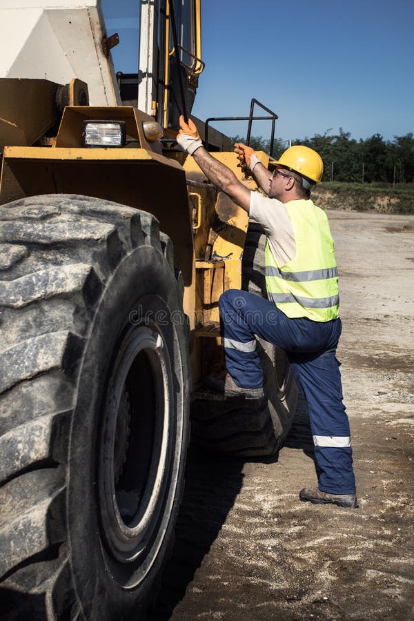 Bulldozer operator stock photo. Image of contractor, excavator - 44942658