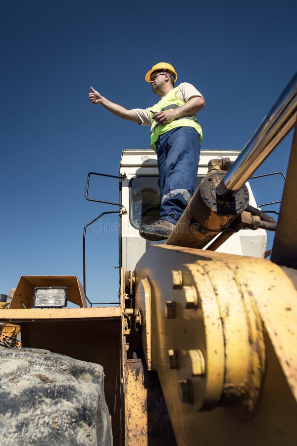 Bulldozer operator stock photo. Image of contractor, excavator - 44942658