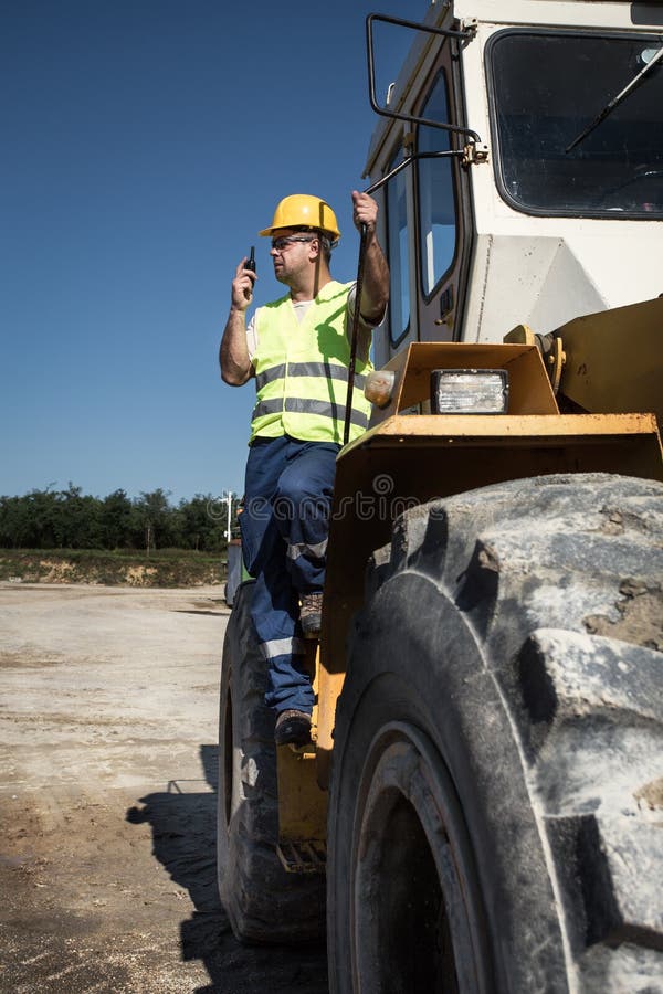 Bulldozer operator stock photo. Image of equipment, excavator - 45039858