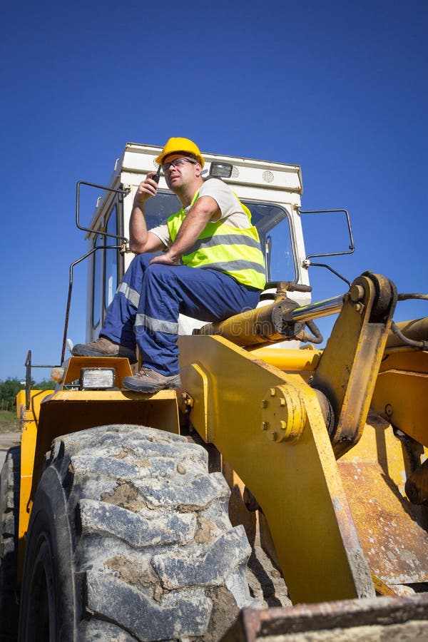 Bulldozer operator stock photo. Image of contractor, excavator - 44942658