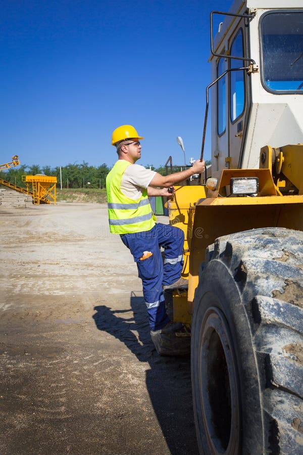 Bulldozer operator stock image. Image of foreman, excavation - 45043425