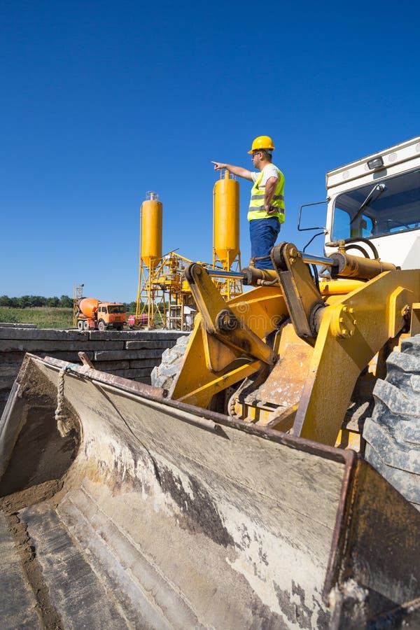 Bulldozer operator stock photo. Image of contractor, excavator - 44942658