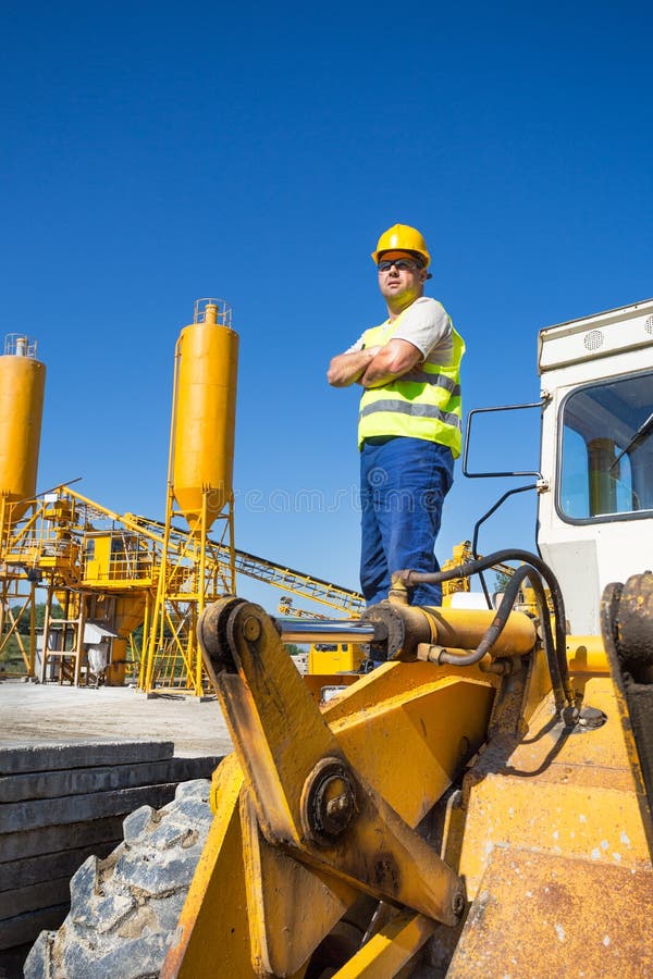 Bulldozer operator stock image. Image of engineer, site - 44934301