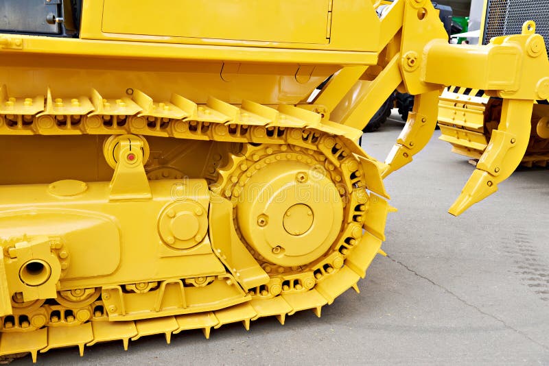 Bulldozer with ripper stock image. Image of metal, dirt - 121218413