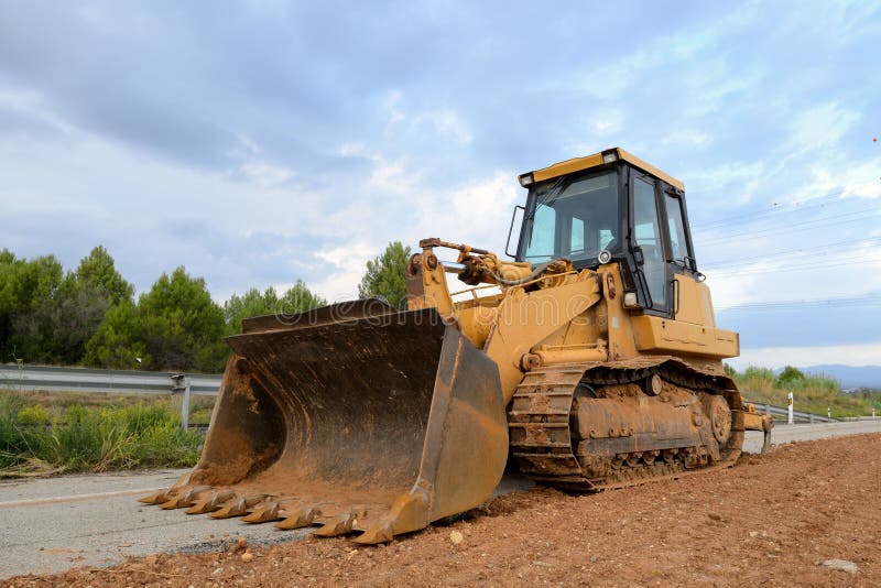 Bulldozer stock image. Image of tool, hydraulic, machinery - 64327495