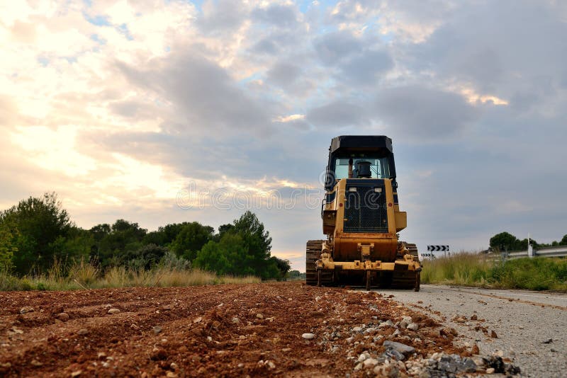 Bulldozer stock photo. Image of excavation, building - 64327550