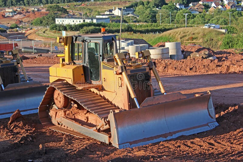Bulldozer stock photo. Image of tracks, truck, building - 74221328