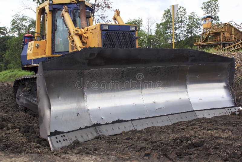 View of a bulldozer stock image. Image of dirt, bucket - 2965757