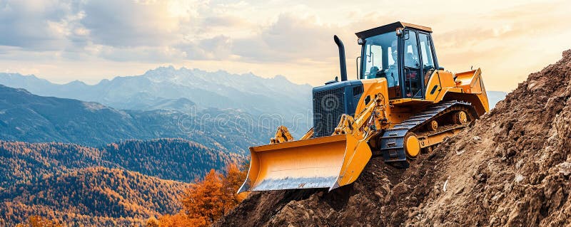 Bulldozer on a Steep Slope Capturing the Challenge of Terrain in ...