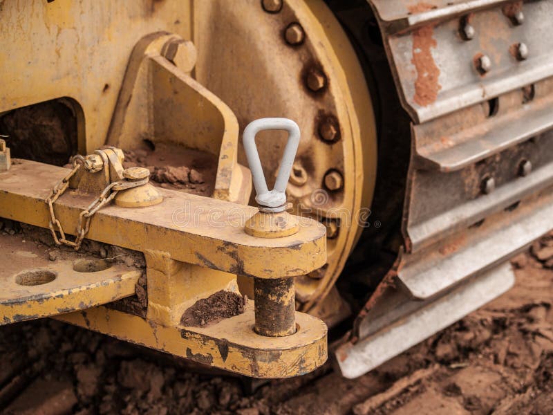 Bulldozer Track and Tow Hitch Stock Image - Image of pads, hitch: 69220055