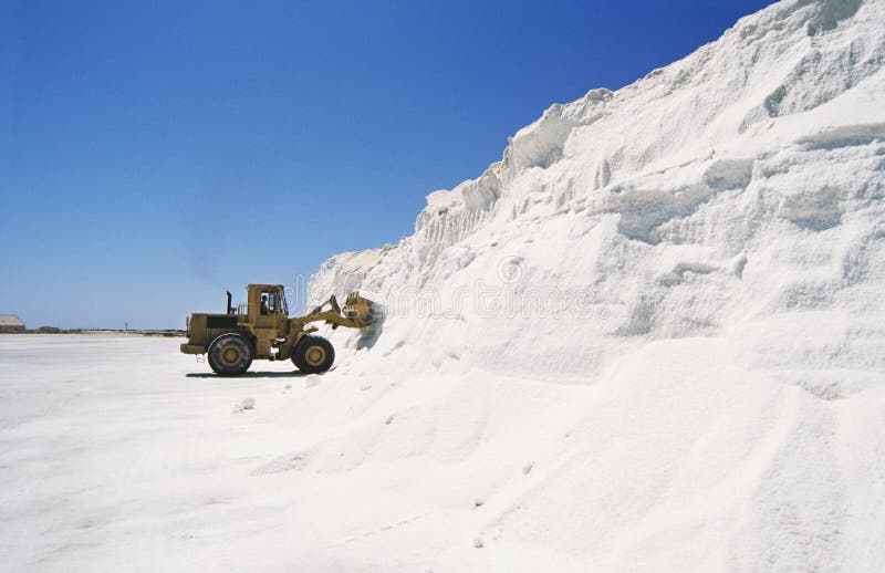 Bulldozer Truck Loading Salt Stock Image - Image of saltworks ...