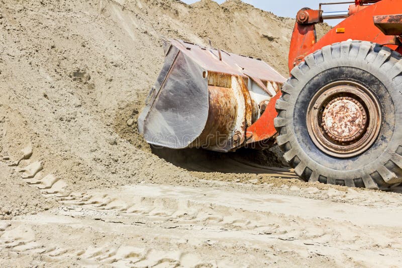 Bulldozer, View on Front End Loader Stock Photo - Image of action ...
