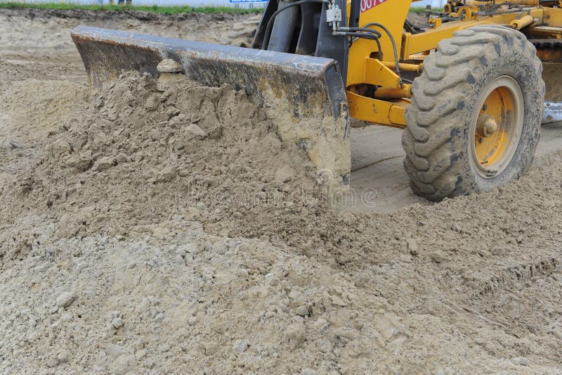 Bulldozer at work stock image. Image of excavator, machinery - 4132301