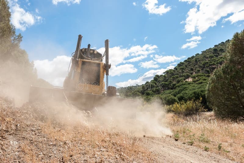 Bulldozer stock image. Image of large, power, landscaping - 59794763