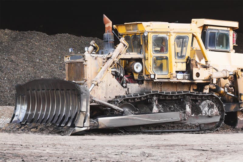 Bulldozer working stock image. Image of disposable, hydraulic - 31684477