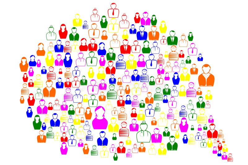 Gens D'affaires De Couleurs De Transmission De Bulle De La Parole ...