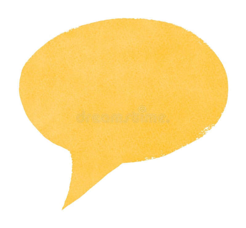 Bulle Jaune Peinte Par Aquarelle De La Parole Illustration Stock ... Bulle Jaune Peinte Par Aquarelle De La Parole Illustration Stock ...