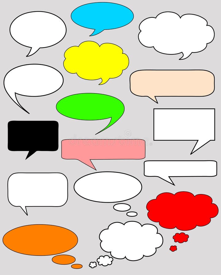 Bulles de dialogue illustration de vecteur. Illustration du illustrez ...