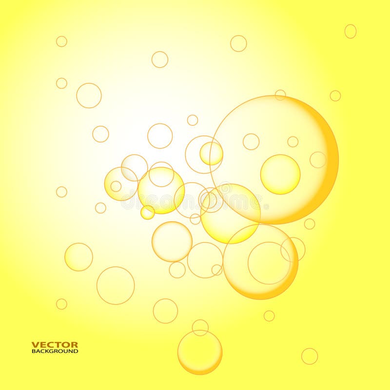 Bulles jaunes illustration de vecteur. Illustration du onde - 16959553