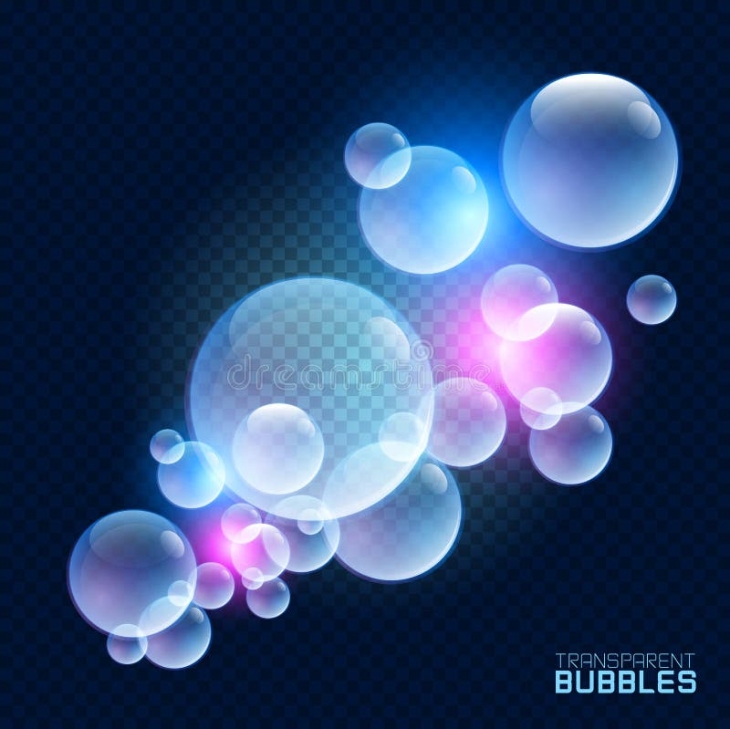 Bulles transparentes illustration de vecteur. Illustration du sphère ...
