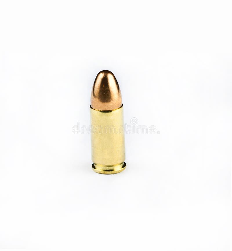 Profile of a 9mm bullet stock image. Image of ammunition - 11150431