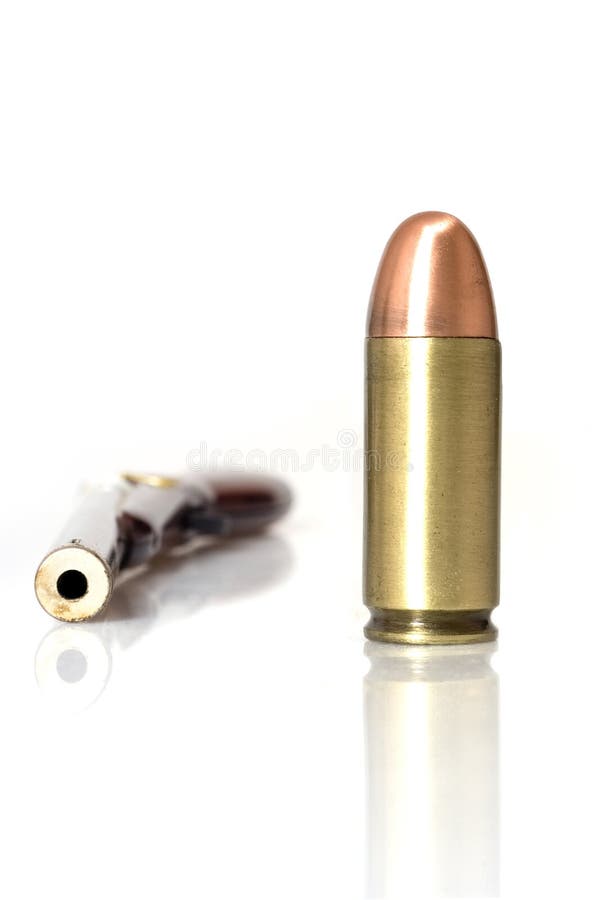 Profile of a 9mm bullet stock image. Image of ammunition - 11150431