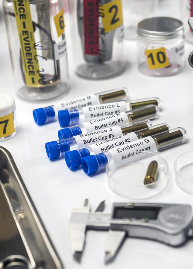 Bullet in Ballistic Laboratory Stock Image - Image of investigate ...