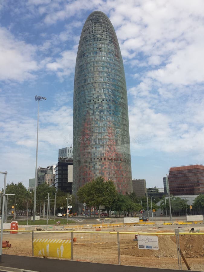 Barcelona Bullet Entrance Detail Stock Photo - Image of skyline ...