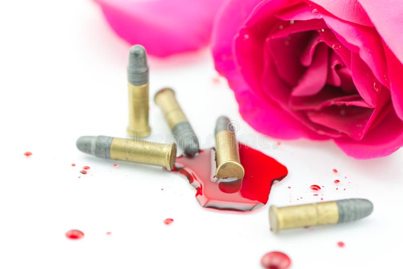 Bullet, blood and bandage stock photo. Image of blood - 25224698