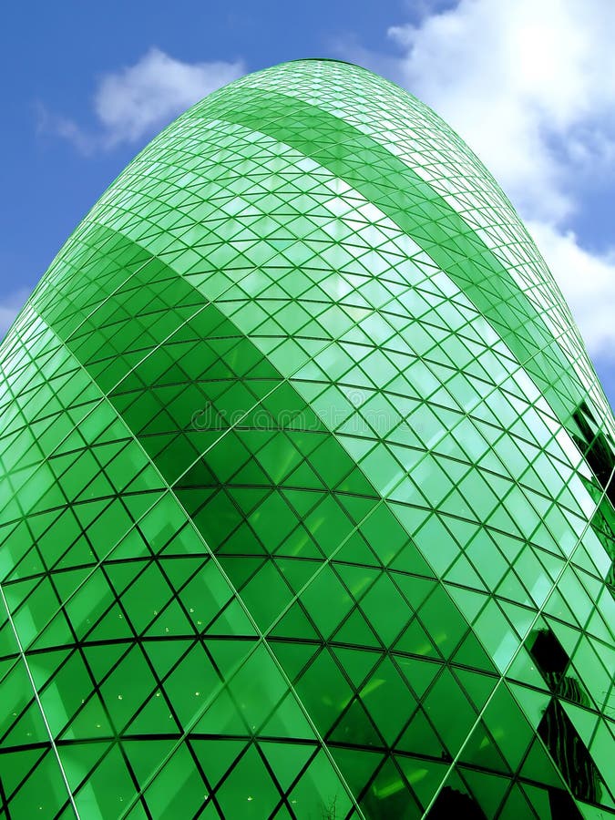 Bullet Building Alone Green Editorial Stock Photo - Image of reflection ...