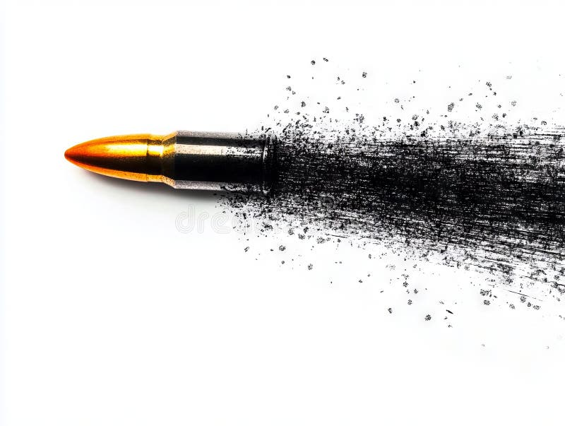 A Bullet with a Bullet Casing Coming Out of it Stock Photo - Image of ...