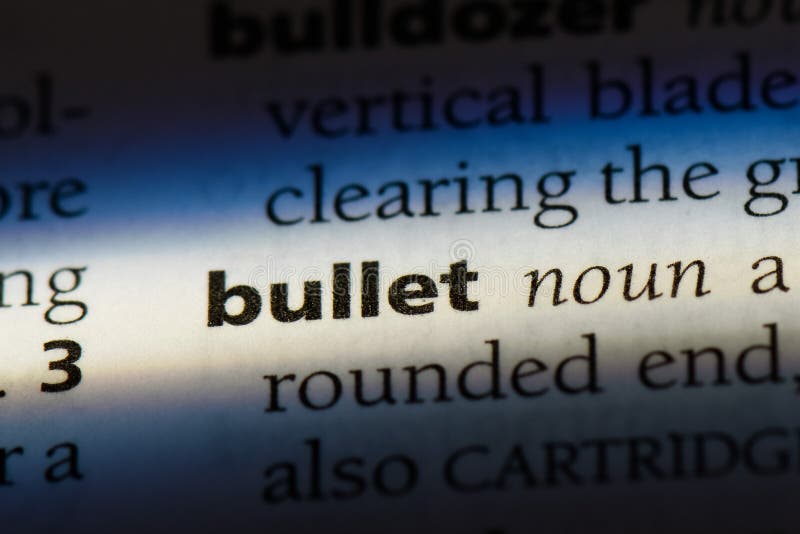 Bullet stock image. Image of writing, dictionary, closeup - 114405483