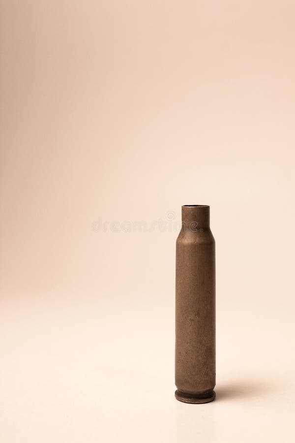 Bullet Case. Bullet Case Isolated on White Background. Gun Bullet Stock ...