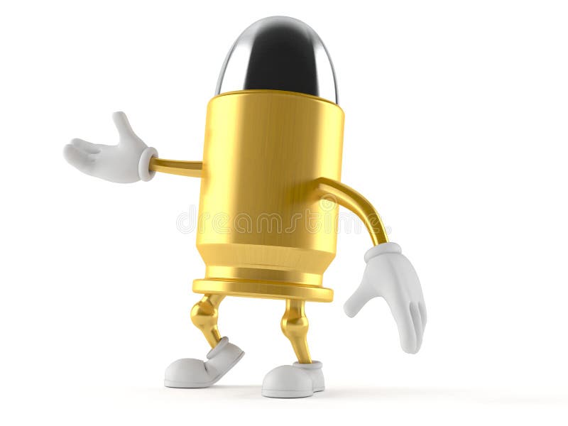 Bullet Character Having An Idea Stock Illustration - Illustration of ...