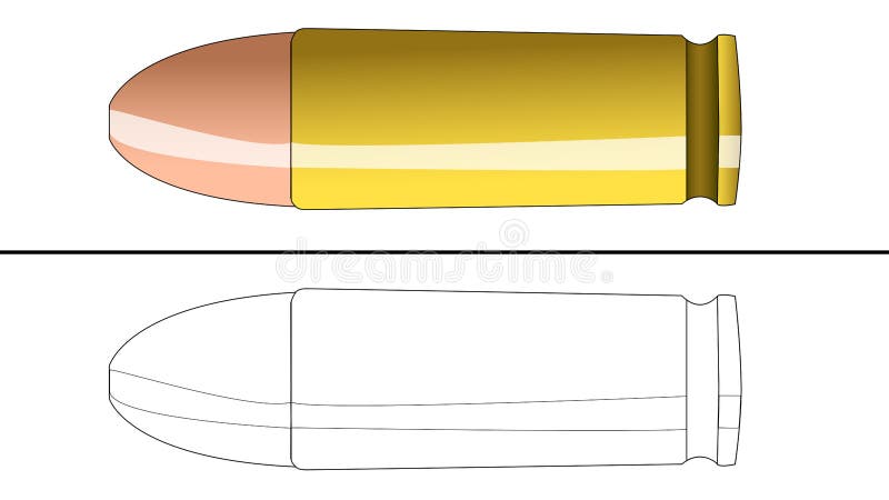 Bullet for coloring stock vector. Illustration of bullets - 52209338