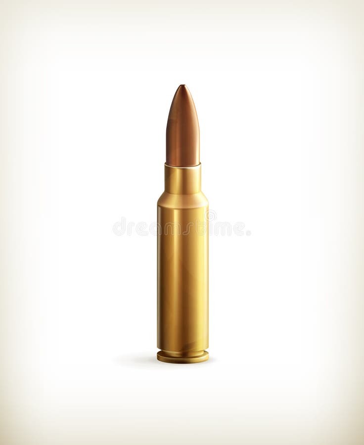 Rifle Bullet Vector Illustration Stock Vector - Illustration of icon ...