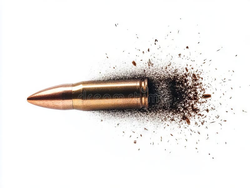 A Bullet is Exploding Out of a Bullet Casing Stock Image - Image of ...