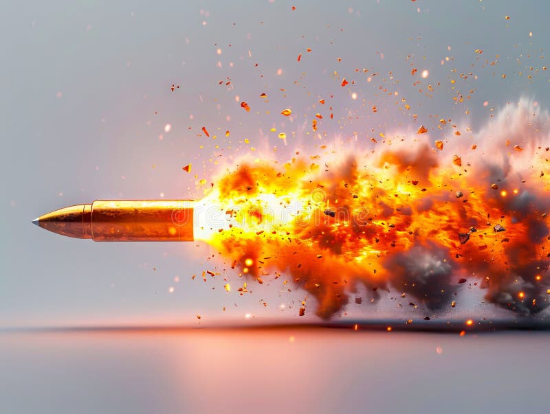 A Bullet is Exploding Out of the Ground Stock Image - Image of ...