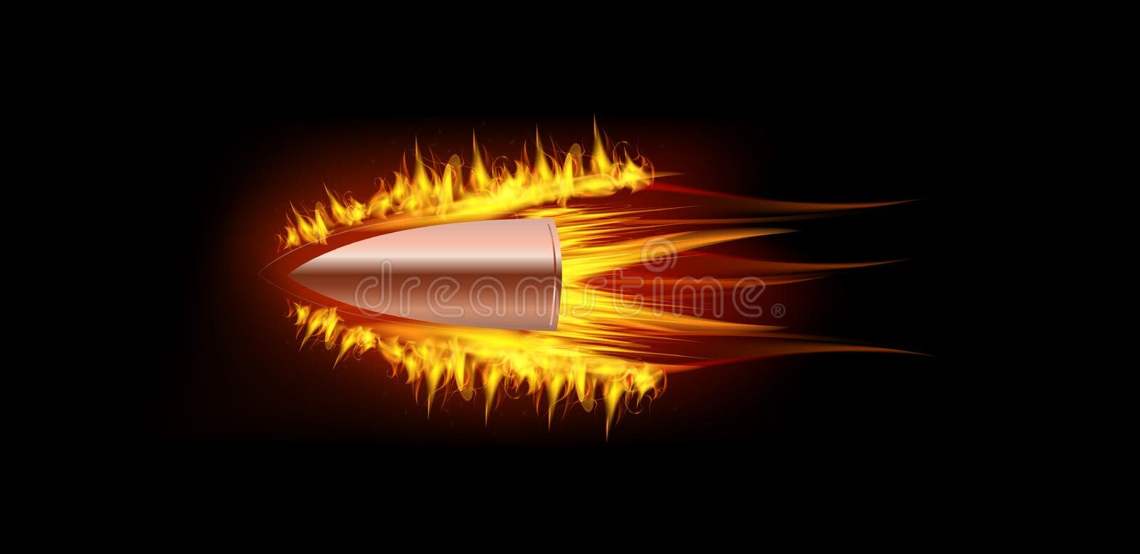 The Fire of the Bullets Shot Stock Vector - Illustration of armed ...